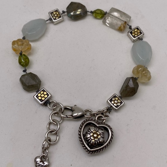 Brighton | Jewelry | Brighton Flower Gemstone Bracelet | Poshmark
